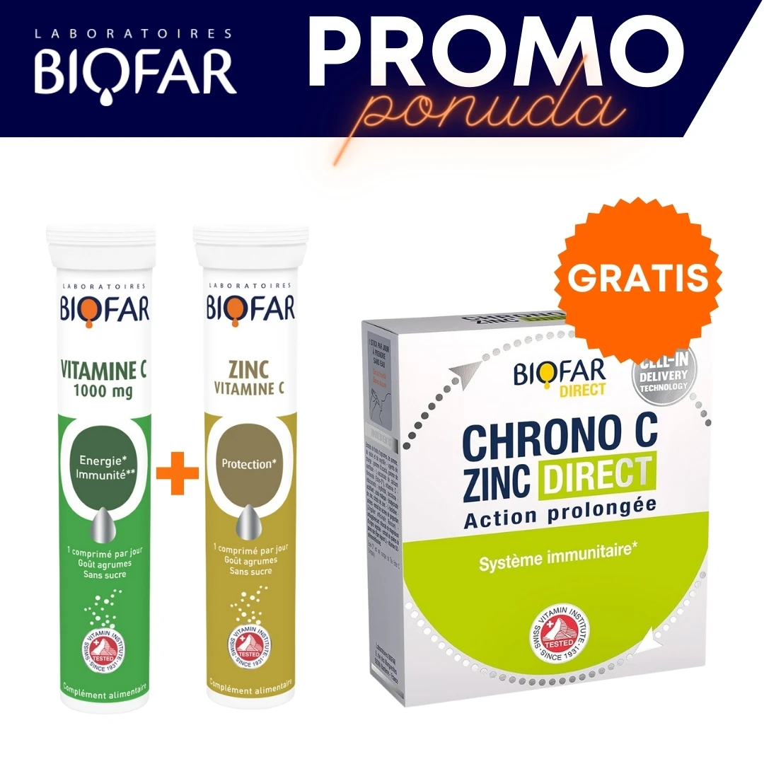 BIOFAR PROMO Vitamin C 1000+Cink GRATIS Direct CHRONO C ZINC, | eApoteka