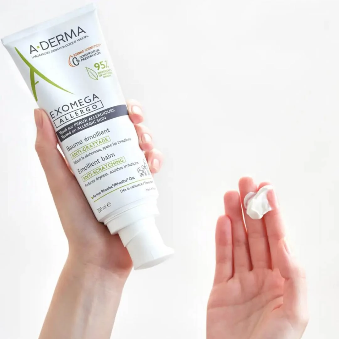 A-DERMA EXOMEGA Allergo Balzam za Negu Atopične i Veoma Osetljive Kože 200 mL, | eApoteka