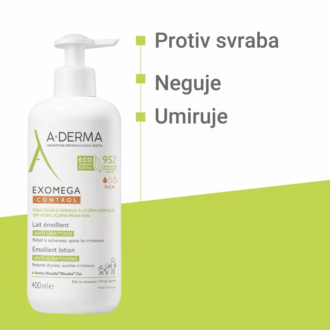 A-DERMA EXOMEGA Control Emolijentni Losion 400 mL, | eApoteka