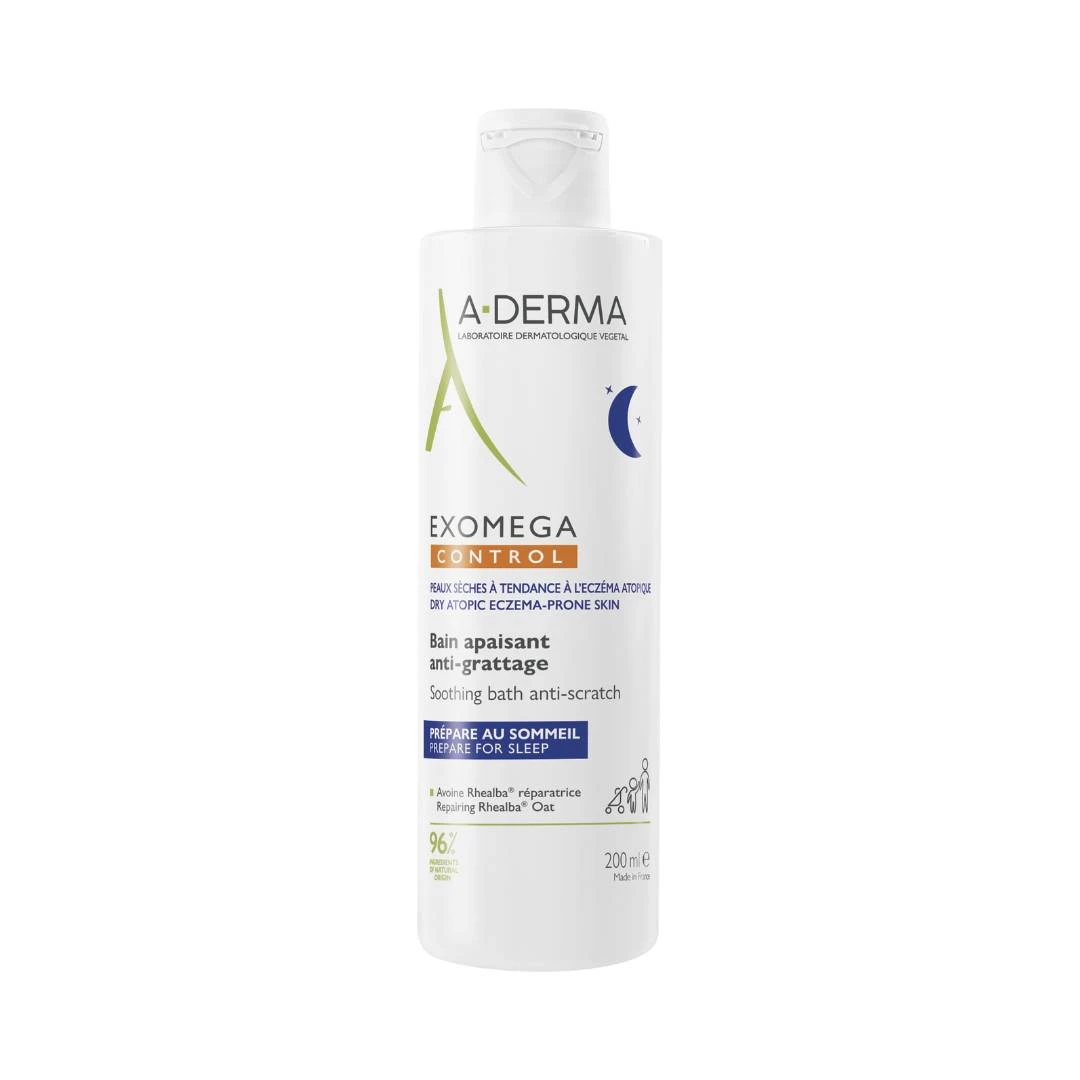 A-DERMA EXOMEGA Control Noćna Umirujuća Kupka protiv Svraba i Iritacija 200 mL, | eApoteka