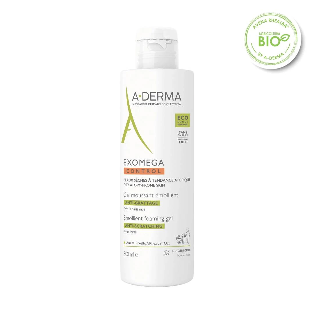 A-DERMA EXOMEGA Control Penušavi Gel za Kupanje 500 mL, | eApoteka