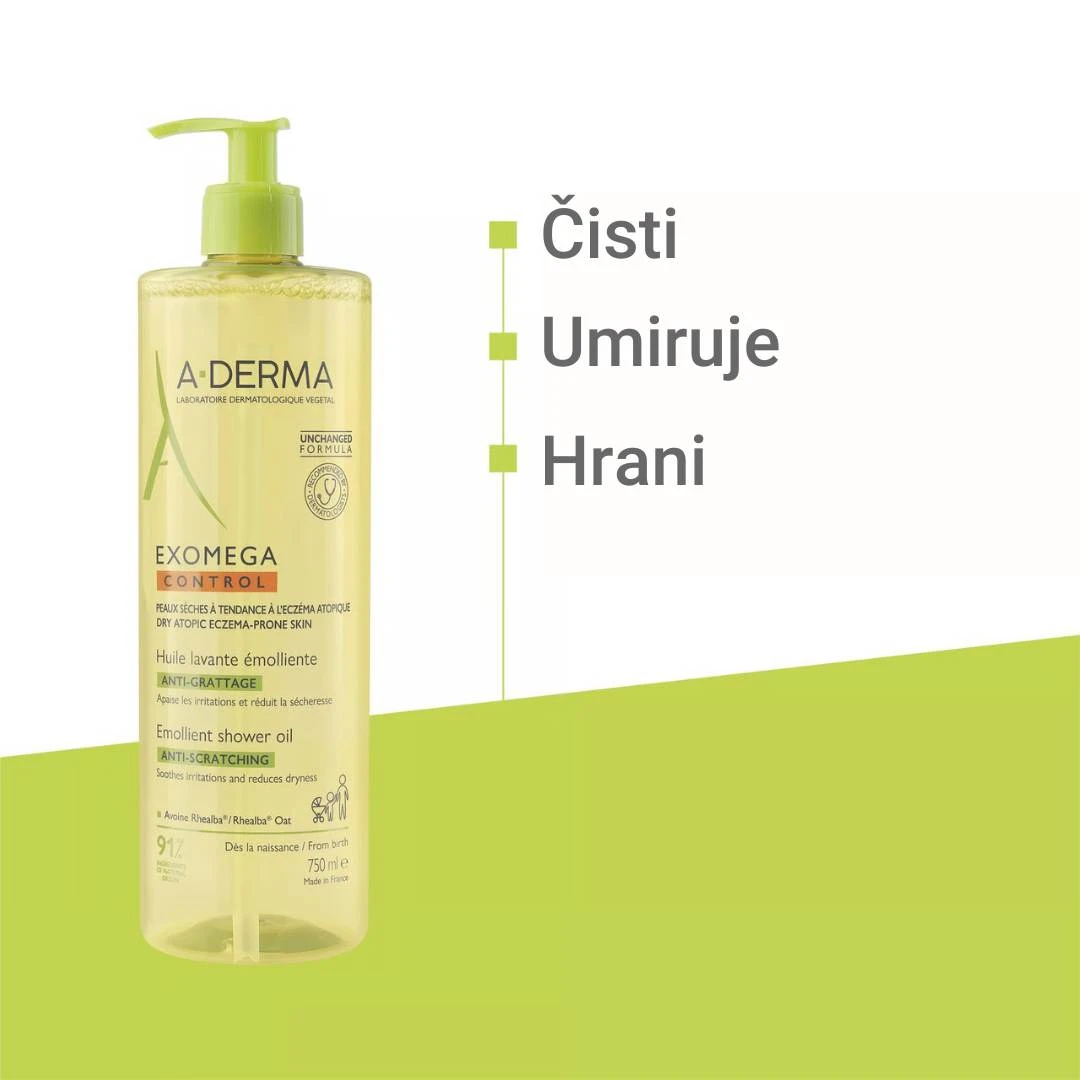 A-DERMA EXOMEGA Control Ulje za Tuširanje 750 mL, | eApoteka