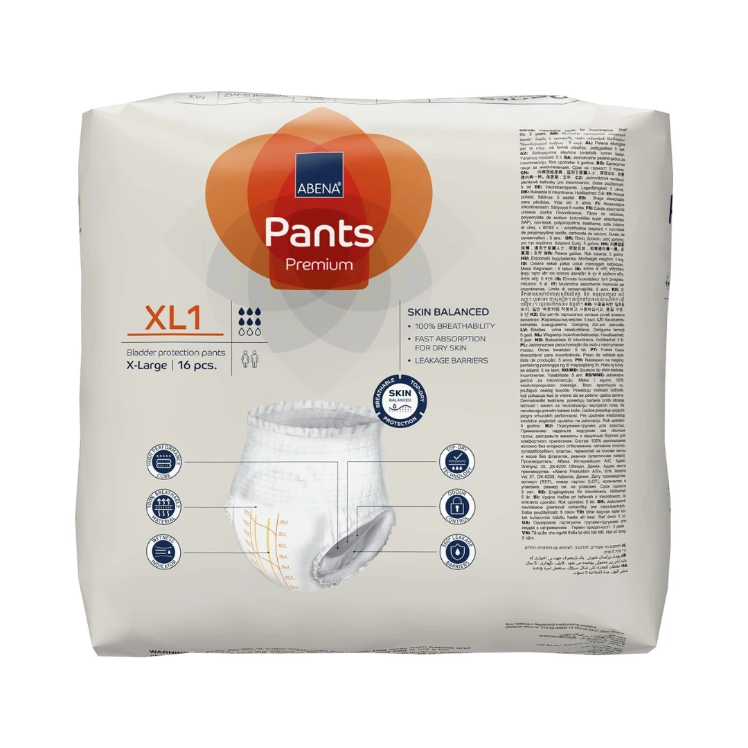 ABENA Pants Premium XL1 Gaćice za Inkontinenciju 16 Komada, | eApoteka