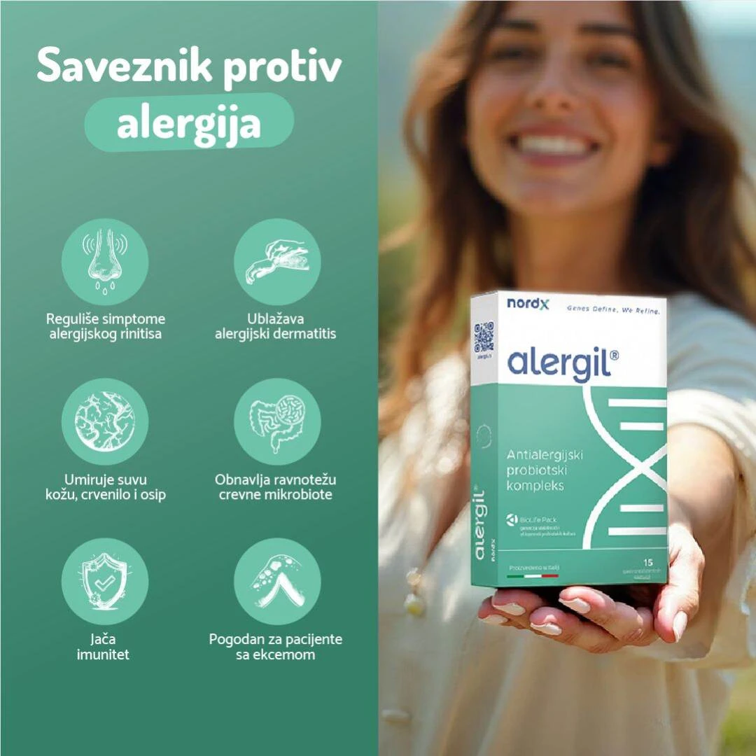 NORDx Alergil® Antialergijski Probiotik za Celu Porodicu, Pomaže i kod Atopijskog Dermatitisa 15 ...