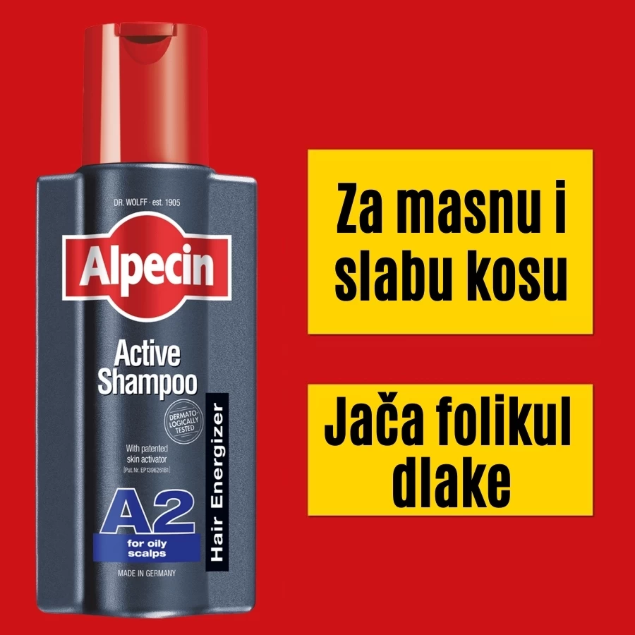 Alpecin A2 Active Šampon za Masnu Kosu 250 mL, | eApoteka