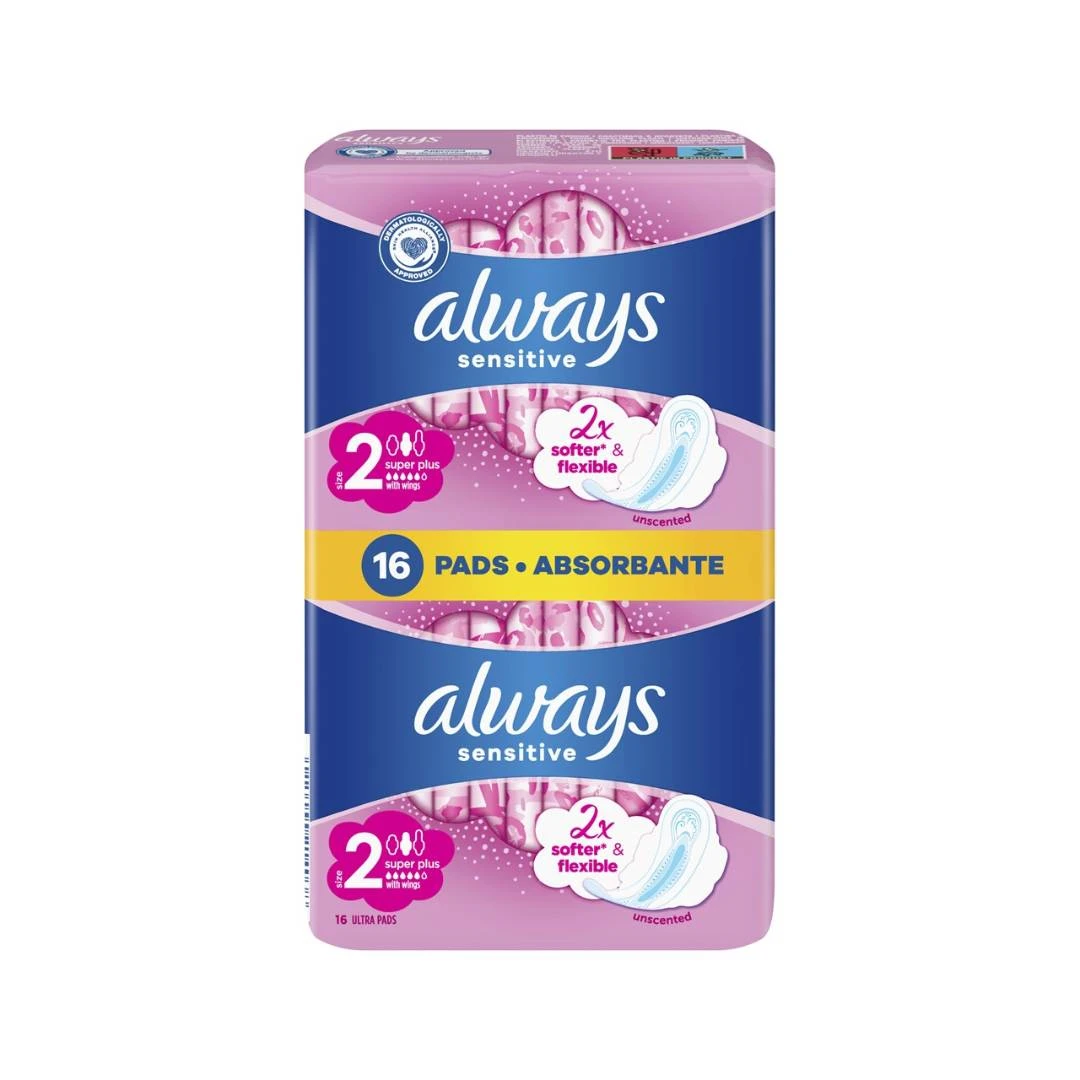 always SENSITIVE Super Plus Higijenski Ulošci sa Krilcima 16 Uložaka, | eApoteka