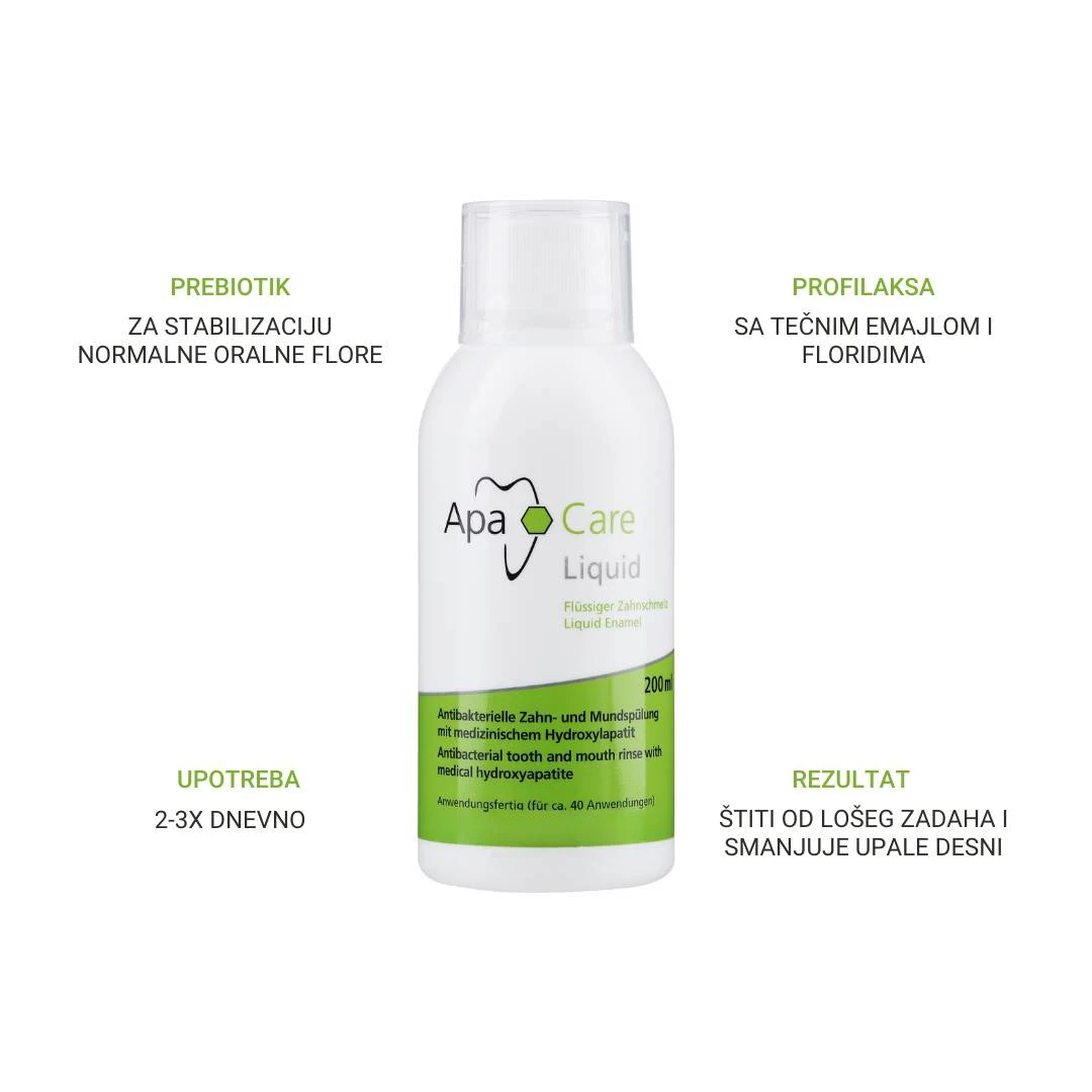ApaCare Liquid Vodica za Ispiranje Usne Šupljine 200 mL, | eApoteka