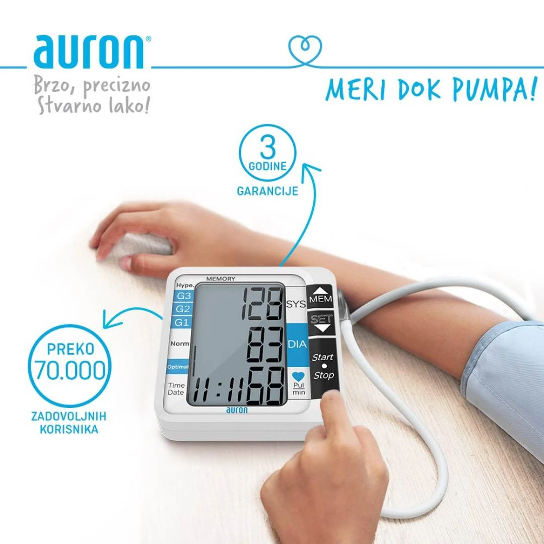 auron® Merač Krvnog Pritiska za Nadlakticu TMB1112, | eApoteka