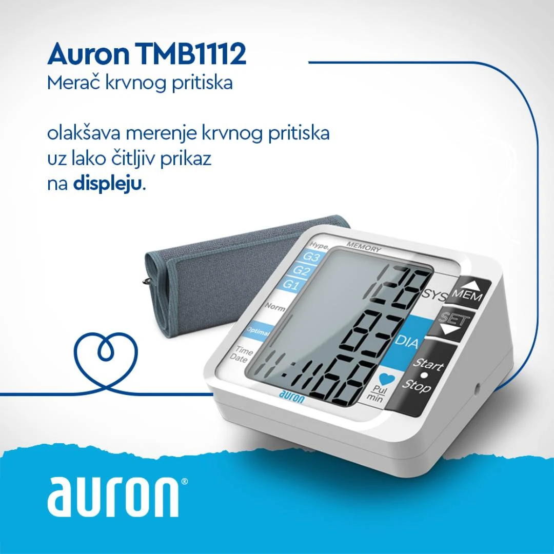 auron® Merač Krvnog Pritiska za Nadlakticu TMB1112, | eApoteka