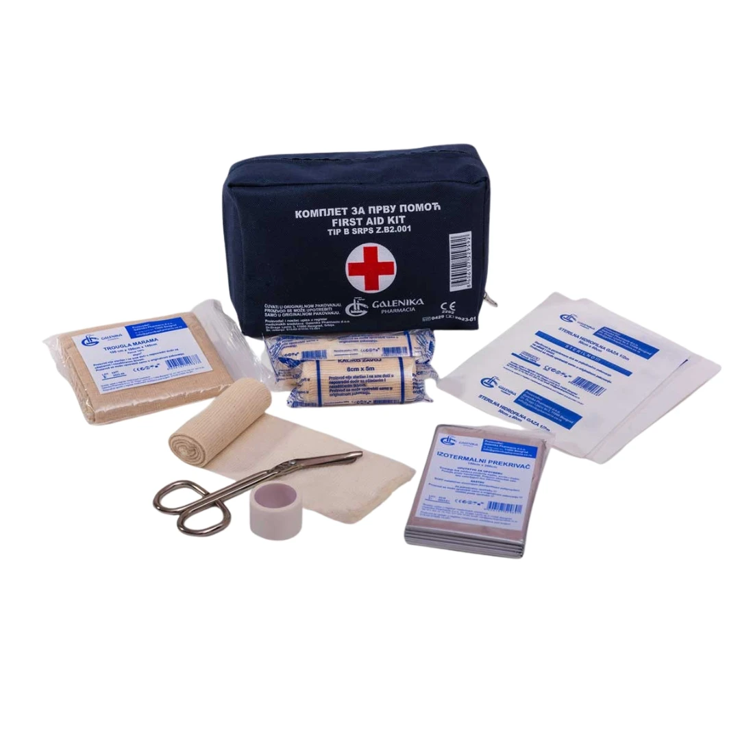 KOMPLET ZA PRVU POMOĆ Auto Apoteka Tip B za Putnička Vozila i Kamione, | eApoteka
