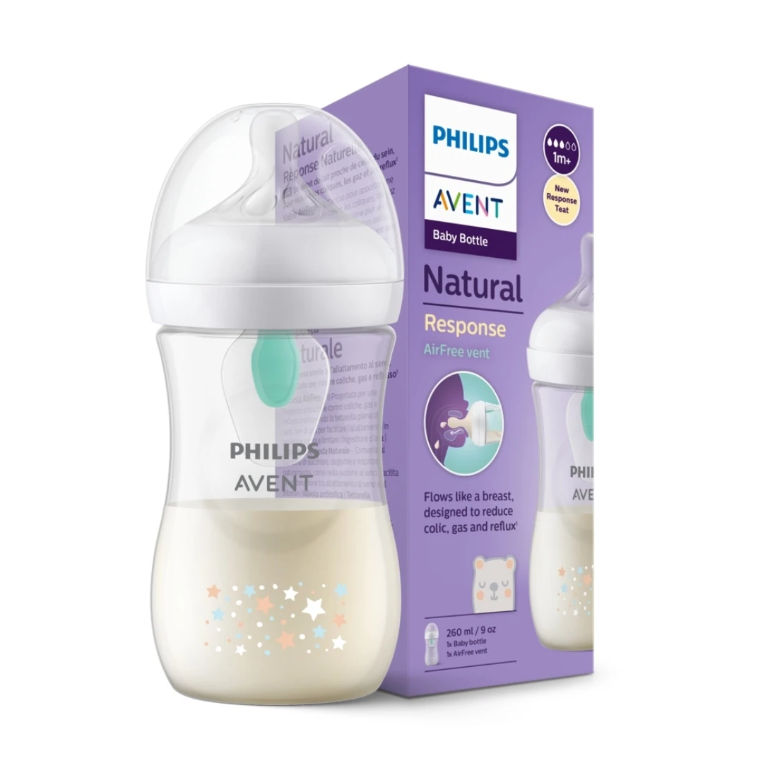 AVENT Flašica Natural Response Anti-colic sa Air Free otvorom 1m+ Deco 260 mL, | eApoteka
