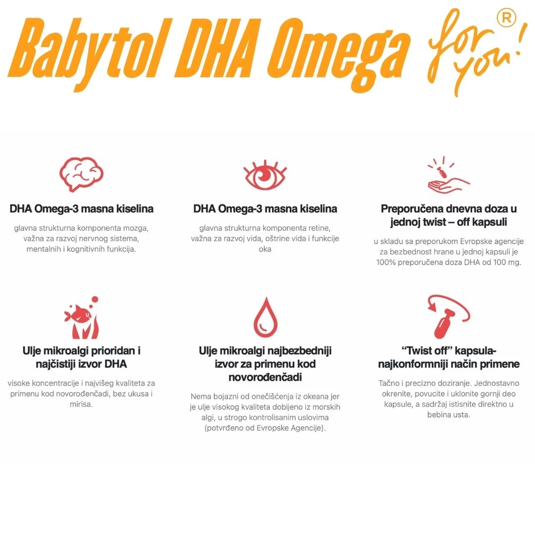 Babytol DHA OMEGA TWIST-OFF 30 Monodoznih Kapsula, | eApoteka
