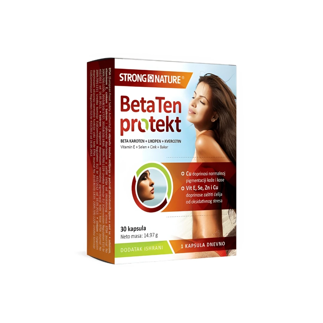 STRONG NATURE® BetaTen Protekt 30 Kapsula; Sunčanje; Bronzani; Bakarni ... STRONG NATURE® BetaTen Protekt 30 Kapsula; Sunčanje; Bronzani; Bakarni ...
