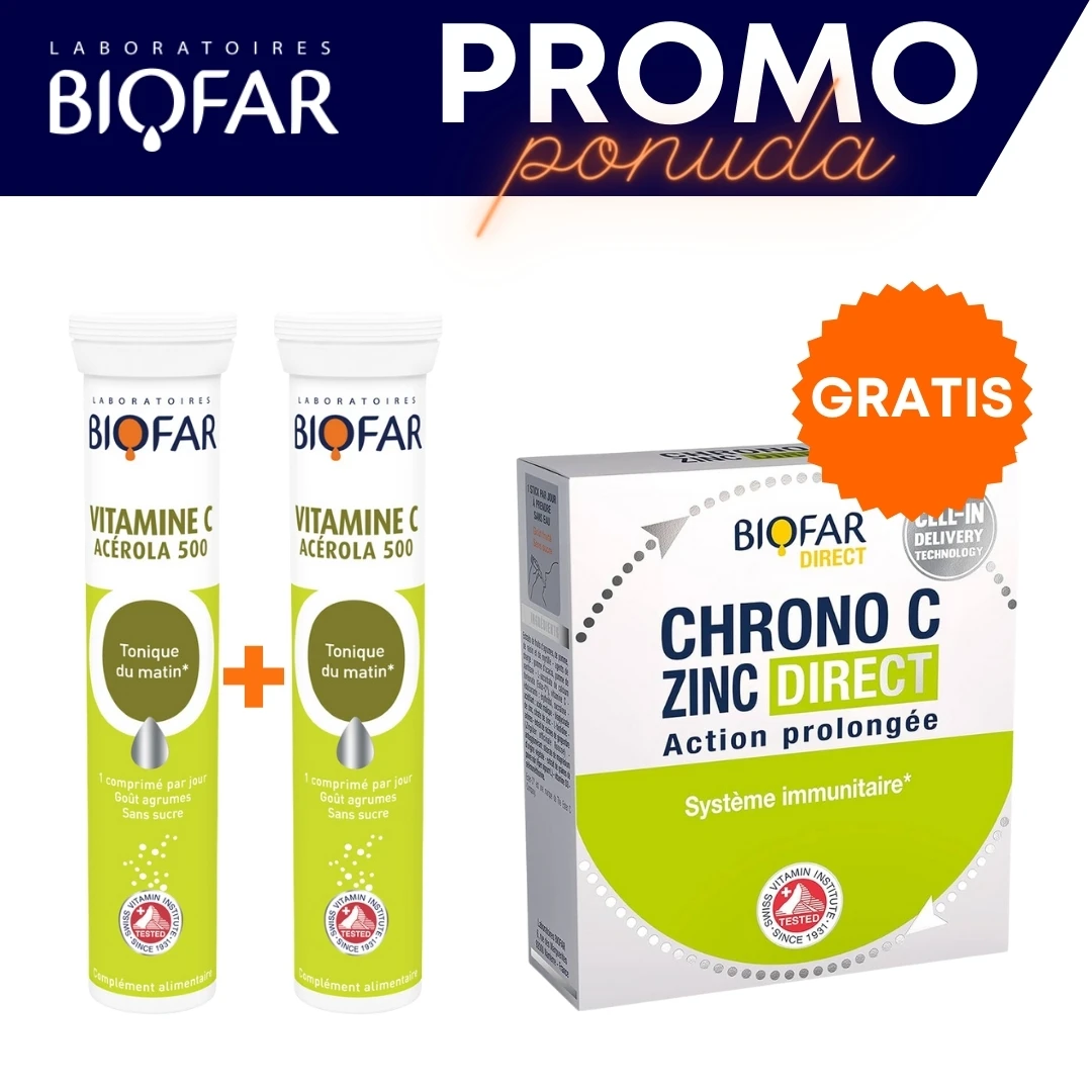 BIOFAR PROMO 2xVitamin C Acerola GRATIS Direct CHRONO C ZINC, | eApoteka