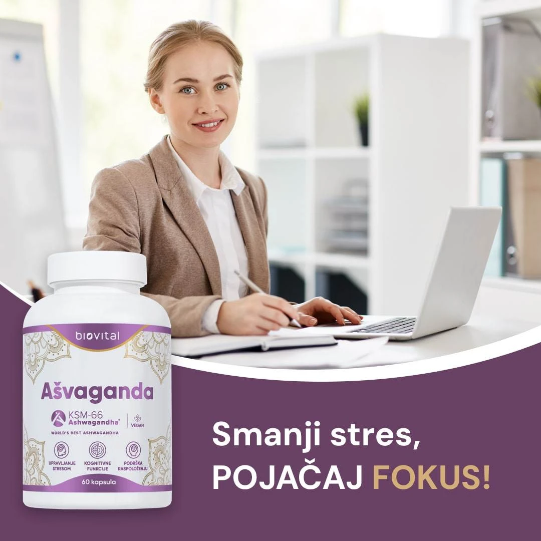Biovital Ašvaganda KSM-66 60 Kapsula, | eApoteka