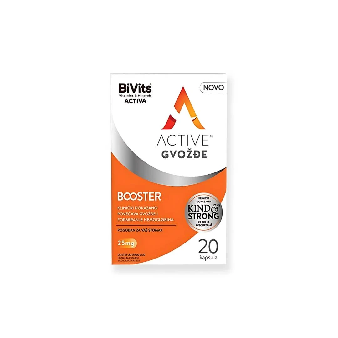 BiVits® ACTIVE GVOŽĐE BOOSTER 20 Kapsula, | eApoteka