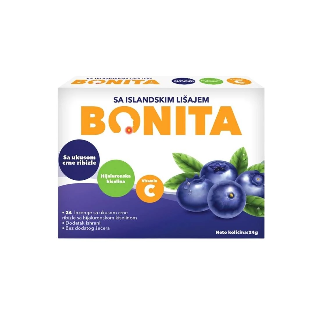 BONITA Pastile Crna Ribizla i Hijaluronska Kiselina 24 Komada, | eApoteka