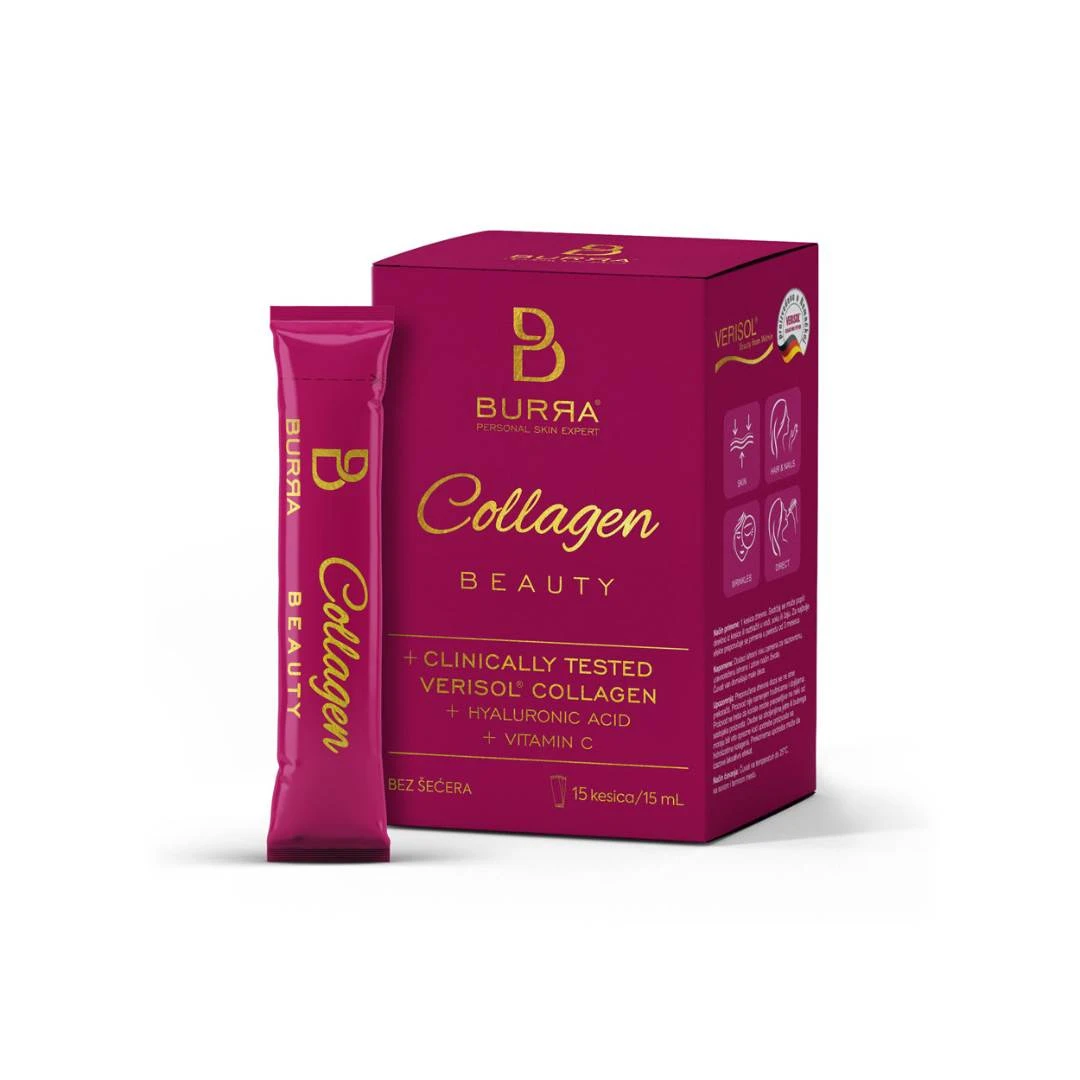BURRA Collagen BEAUTY 15 Kesica sa Ukusom Maline; Kolagen sa ...