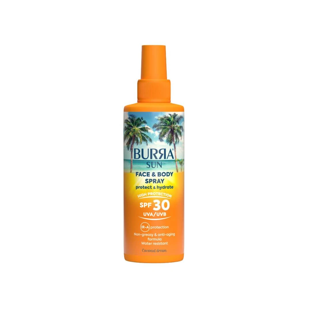 BURRA SUN Face & Body Sprej SPF30 Sprej za Zaštitu Kože Lica i Tela od ...