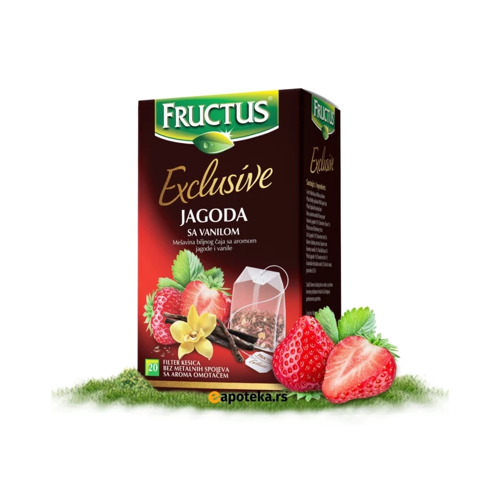 Fructus Čaj Exclusive Jagoda i Vanila, | eApoteka
