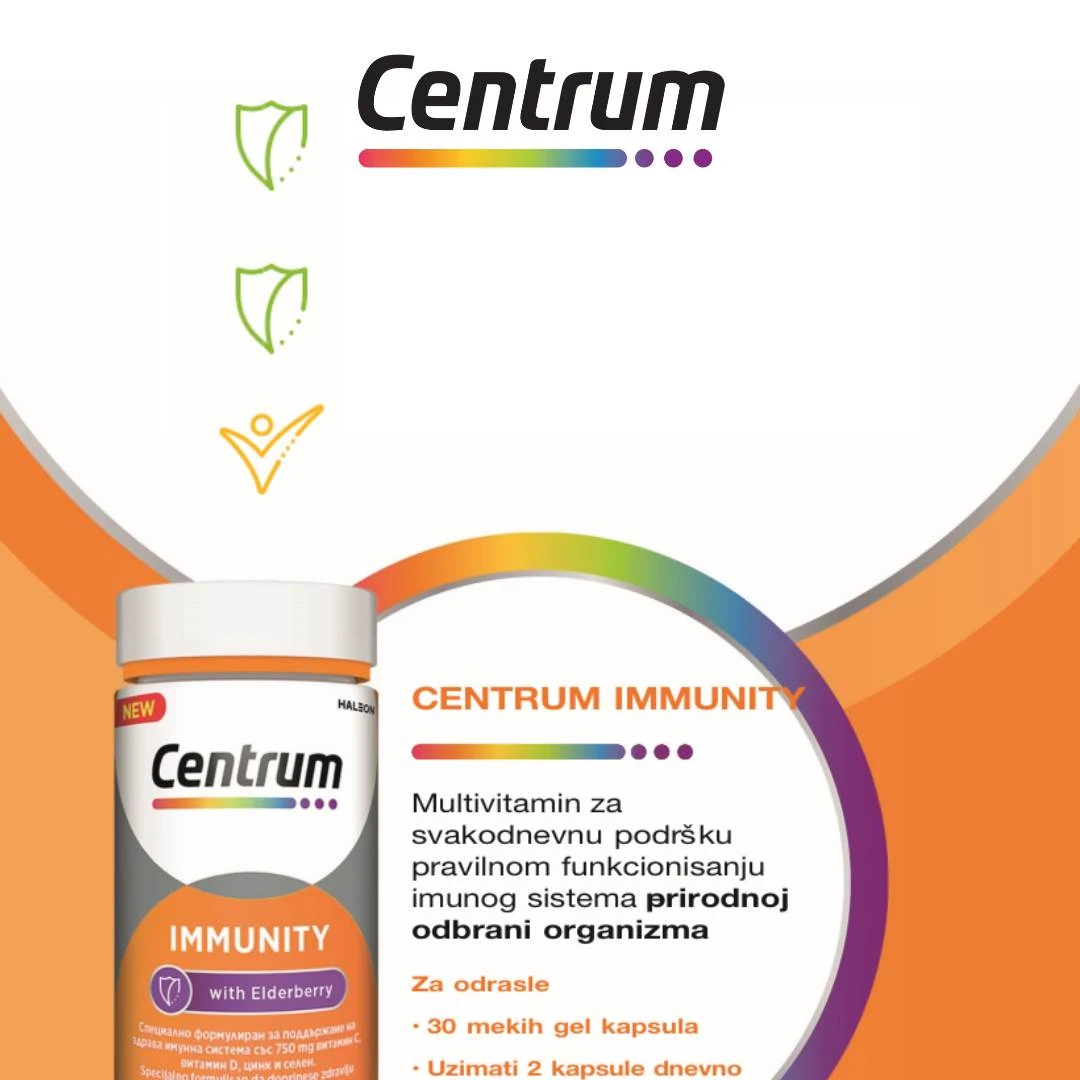 Centrum® IMMUNITY 30 Mekih Gel Kapsula za Jačanje Imuniteta, | eApoteka