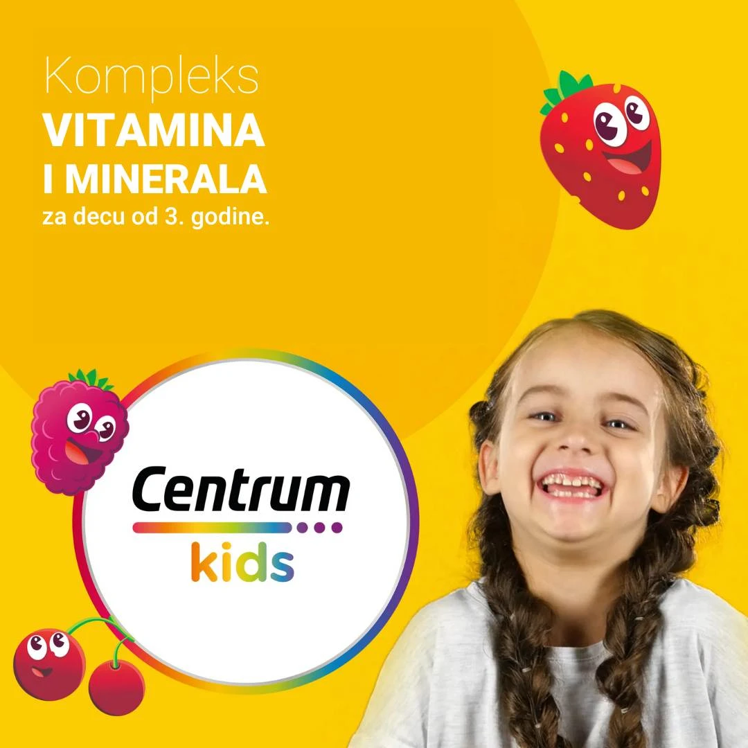 Centrum® KIDS VitaGummies Multifruit 3+ 60 Tableta za Žvakanje Gumene ...