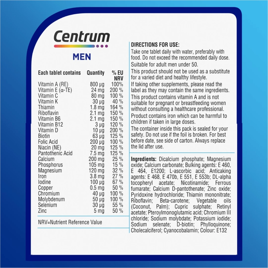 Centrum® MEN Multivitamini za Muškarce 30 Tableta, | eApoteka