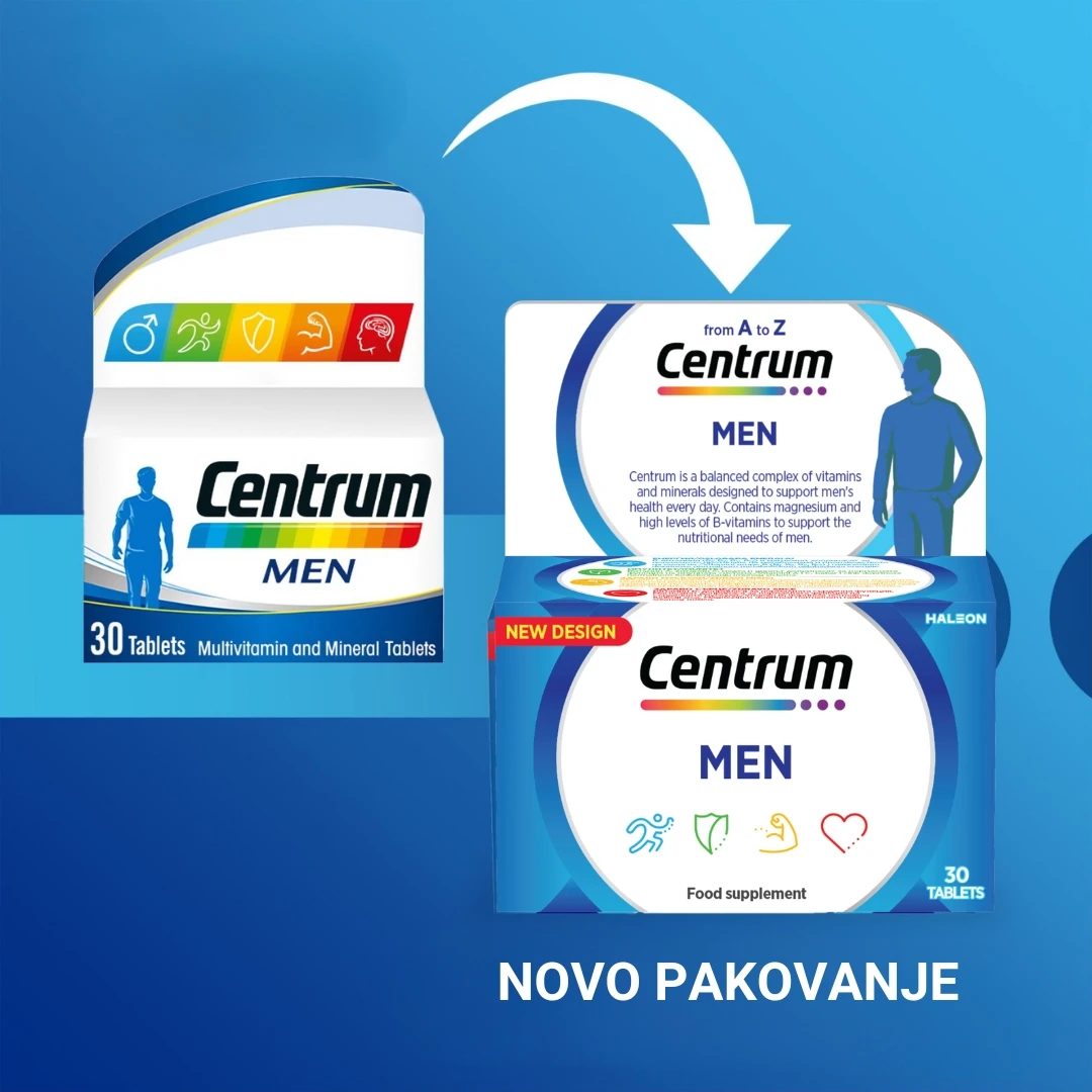 Centrum® MEN Multivitamini za Muškarce 30 Tableta, | eApoteka