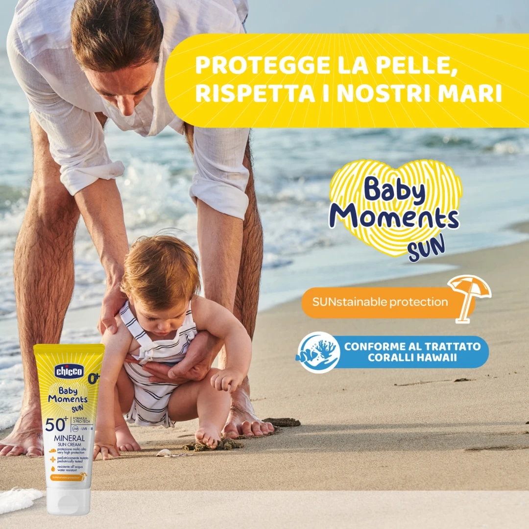 Chicco® Baby Moments SUN Mineralana Krema za Sunčanje SPF50+ Bez Hemijskih Filtera 75 mL, | eApoteka