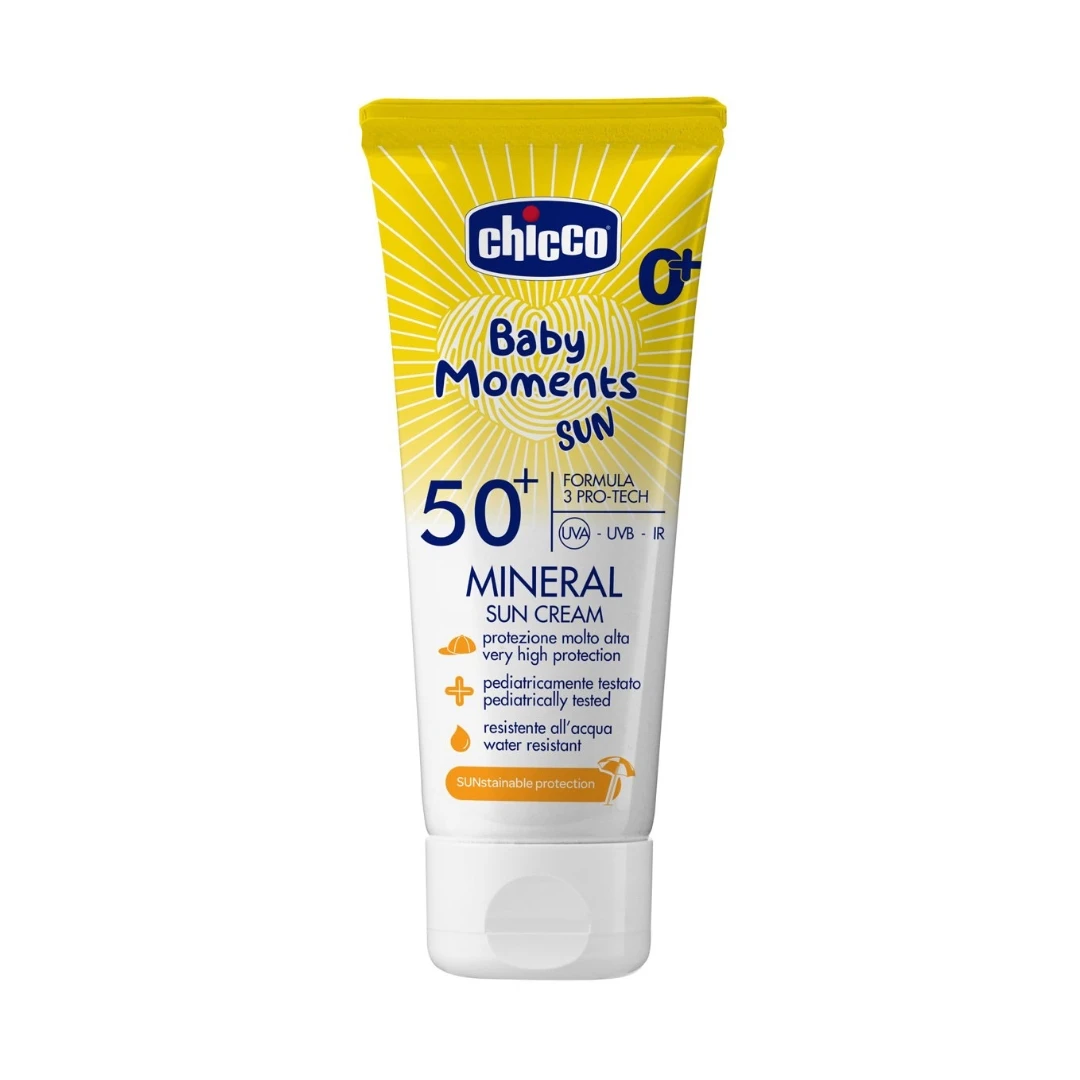 Chicco® Baby Moments SUN Mineralana Krema za Sunčanje SPF50+ Bez Hemijskih Filtera 75 mL, | eApoteka