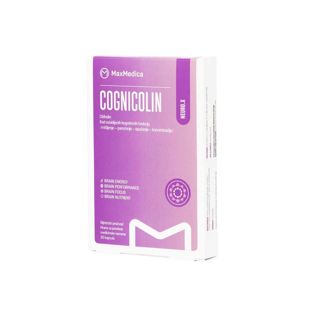 MaxMedica Cognicolin 20 Kapsula Citiholin za Pamćenje i Koncentraciju ...
