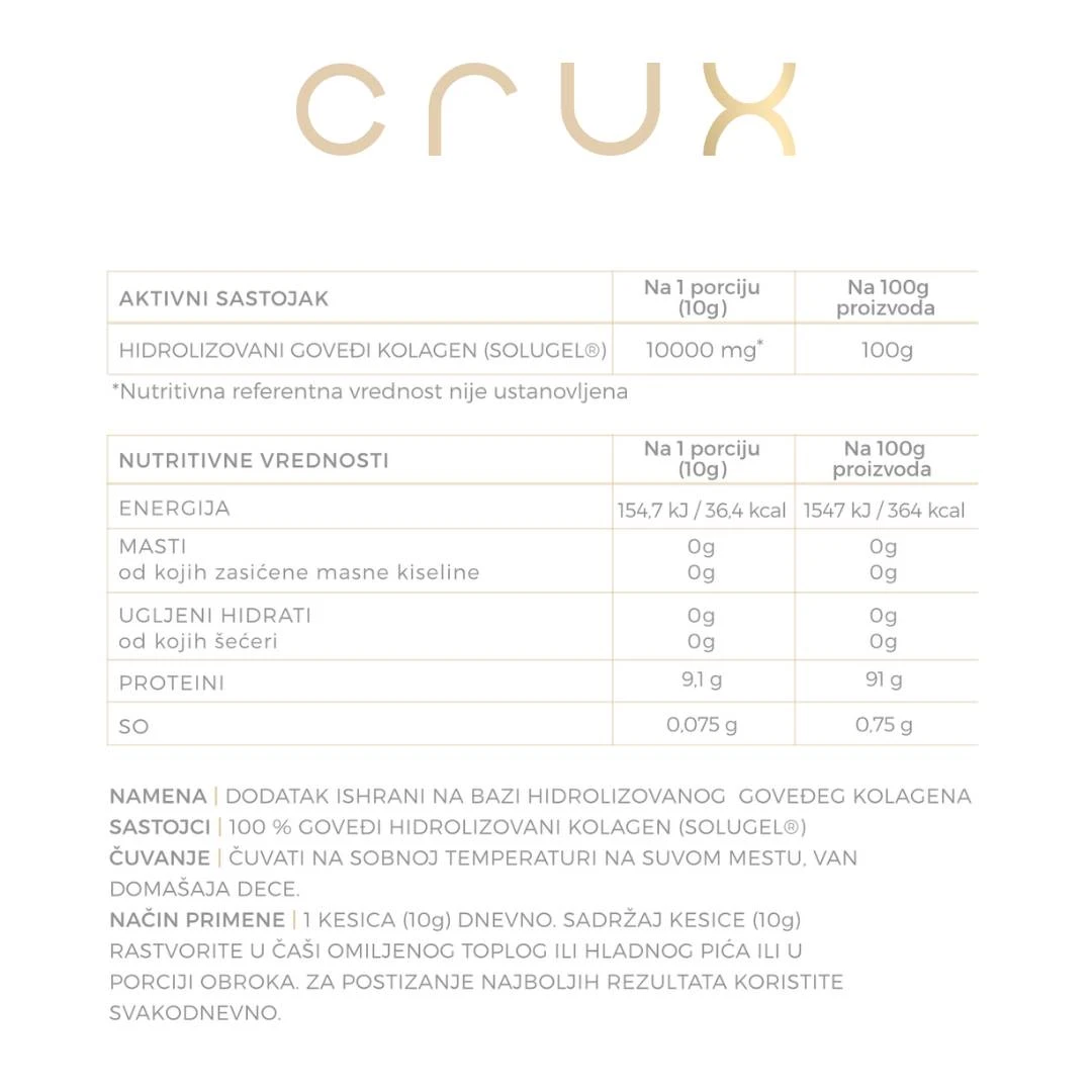 CRUX PURE Collagen Peptides 30 Kesica, | eApoteka
