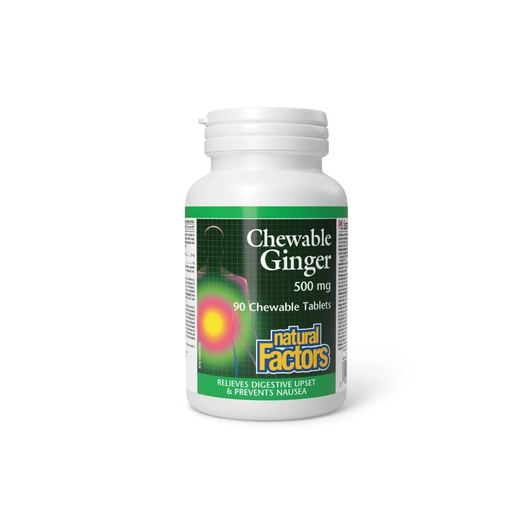 Natural Factors Chewable Ginger 500 mg 90 Tableta za Žvakanje, | eApoteka