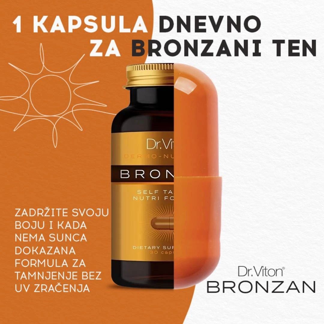 Dr. Viton BRONZAN Self Tanning Nutri Formula za Bronzani Ten 30 Kapsula ...