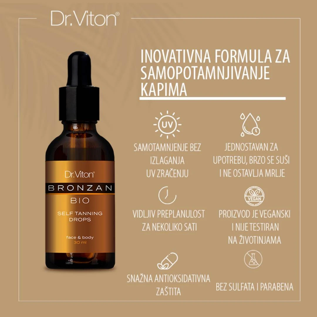 Dr. Viton BIO BRONZAN Self Tanning Kapi za Samopotamnjivanje 30 mL ...