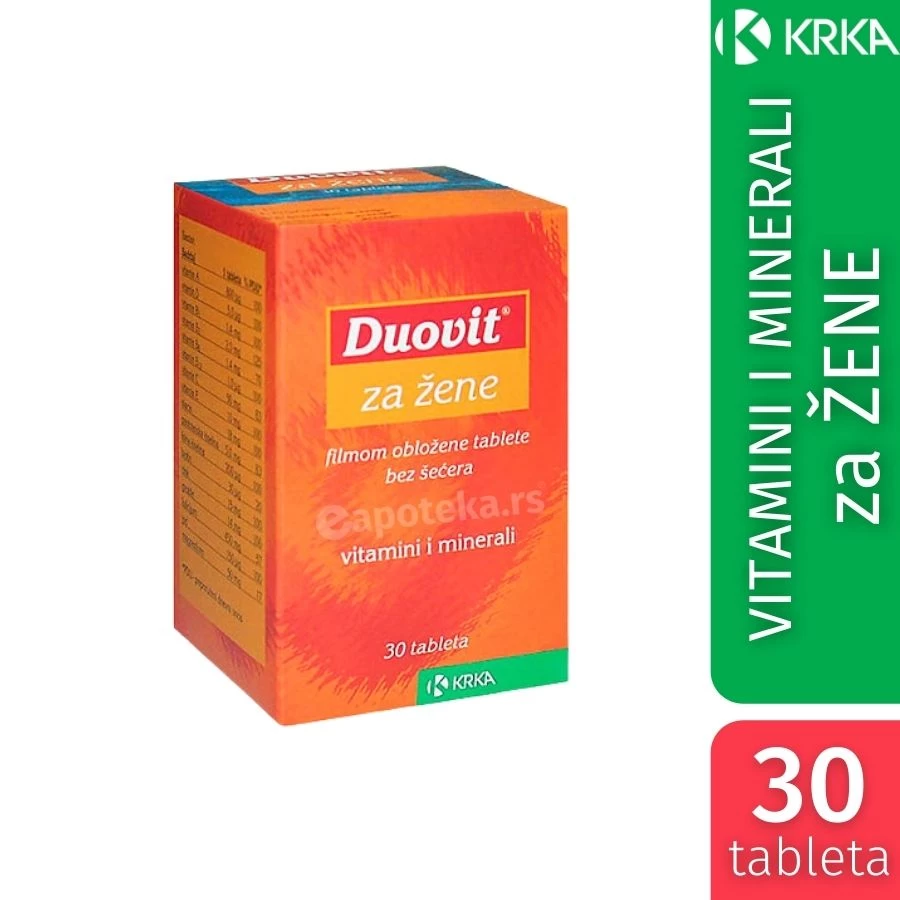 DUOVIT® Vitamini za Žene 30 Tableta; Vitamini i Minerali, | eApoteka