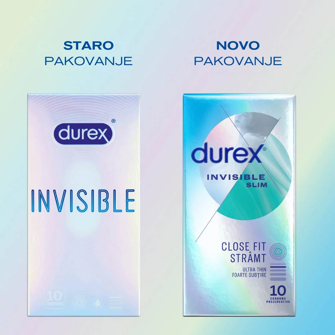 Durex® Kondomi Invisible SLIM 10 Kondoma, | eApoteka