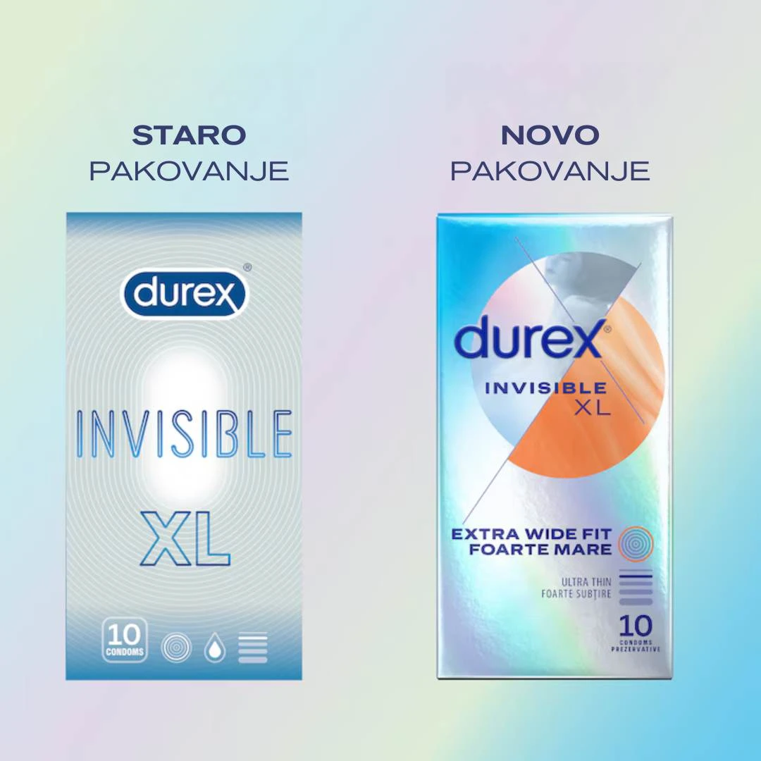 Durex® Kondomi Invisible XL 10 Kondoma, | eApoteka