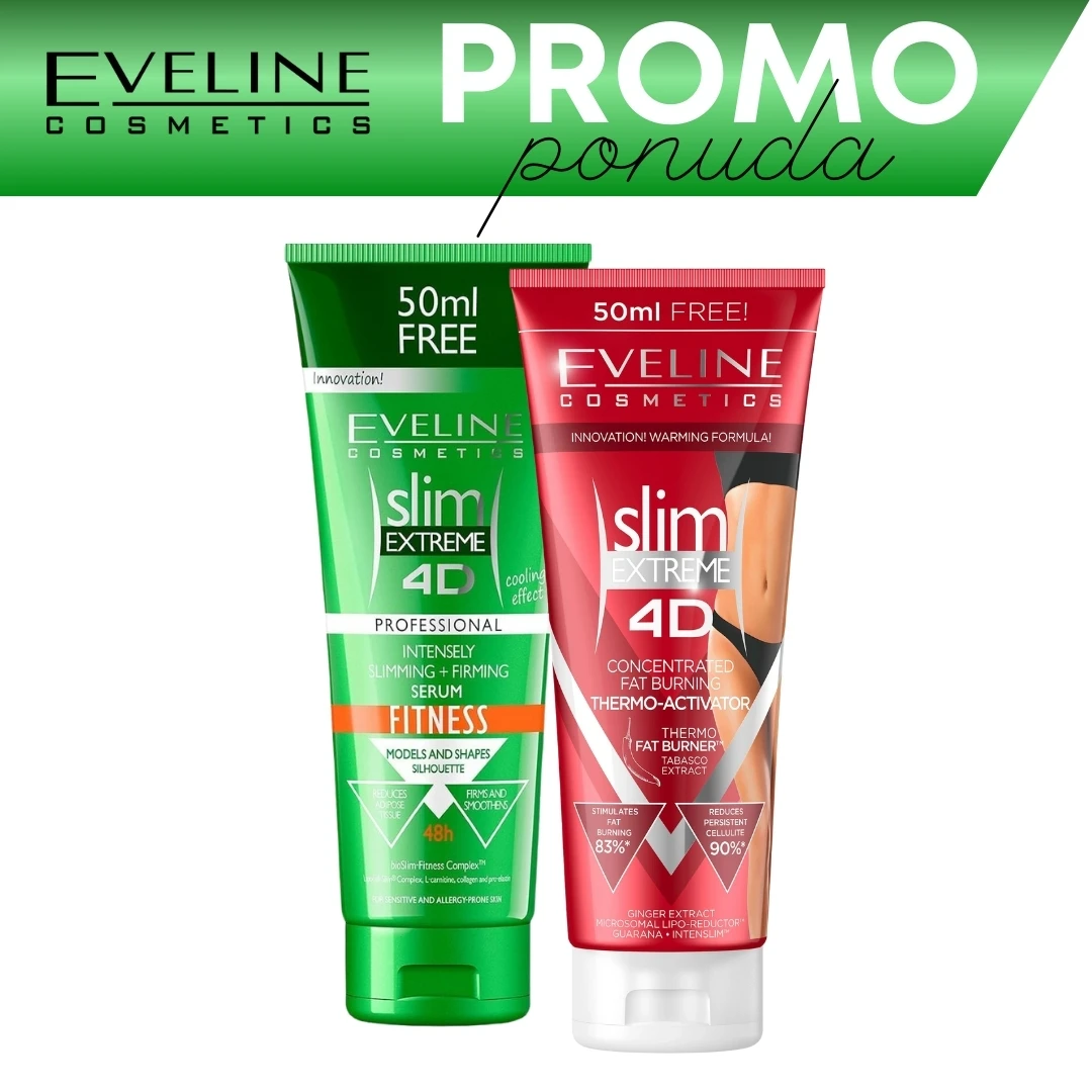 EVELINE PROMO Slim Extreme 4D Professional Fitness Serum 250 mL i Slim Extreme 4D Thermo ...