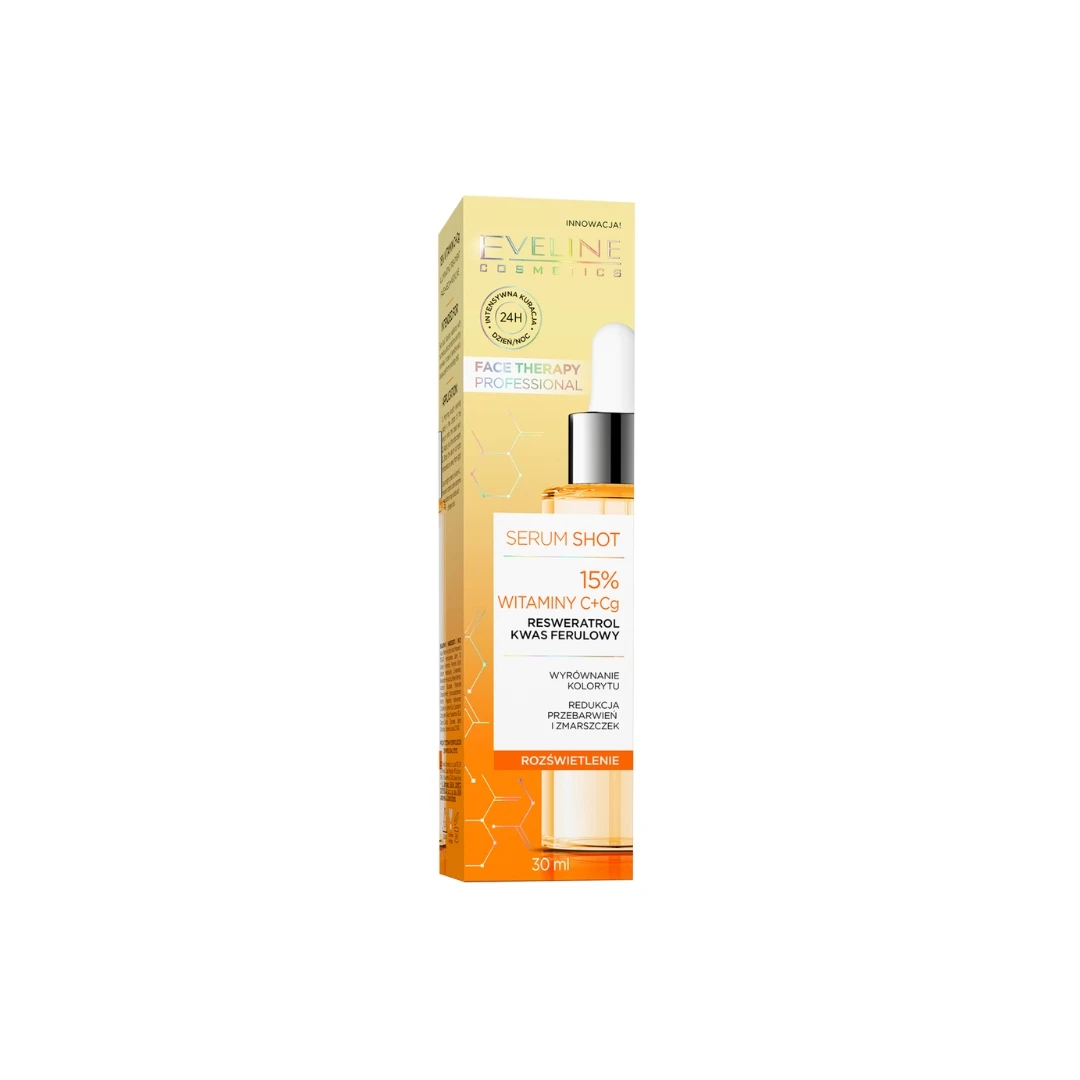 EVELINE Serum za Lice 15% Vitamin C+Cg 30 mL; za Posvetljivanje Kože Lica, | eApoteka