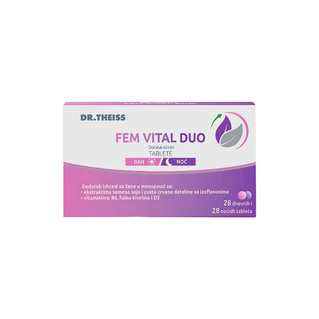 DR. THEISS Fem Vital Duo 56 Film Tableta za Ublažavanje Tegoba u Menopauzi, 28 Film Tableta za ...