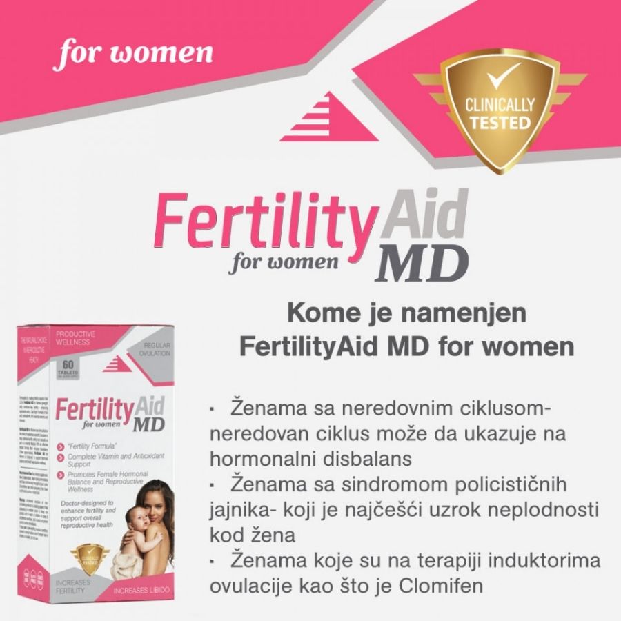Fertility Aid MD za Žene 60 Tableta, | eApoteka