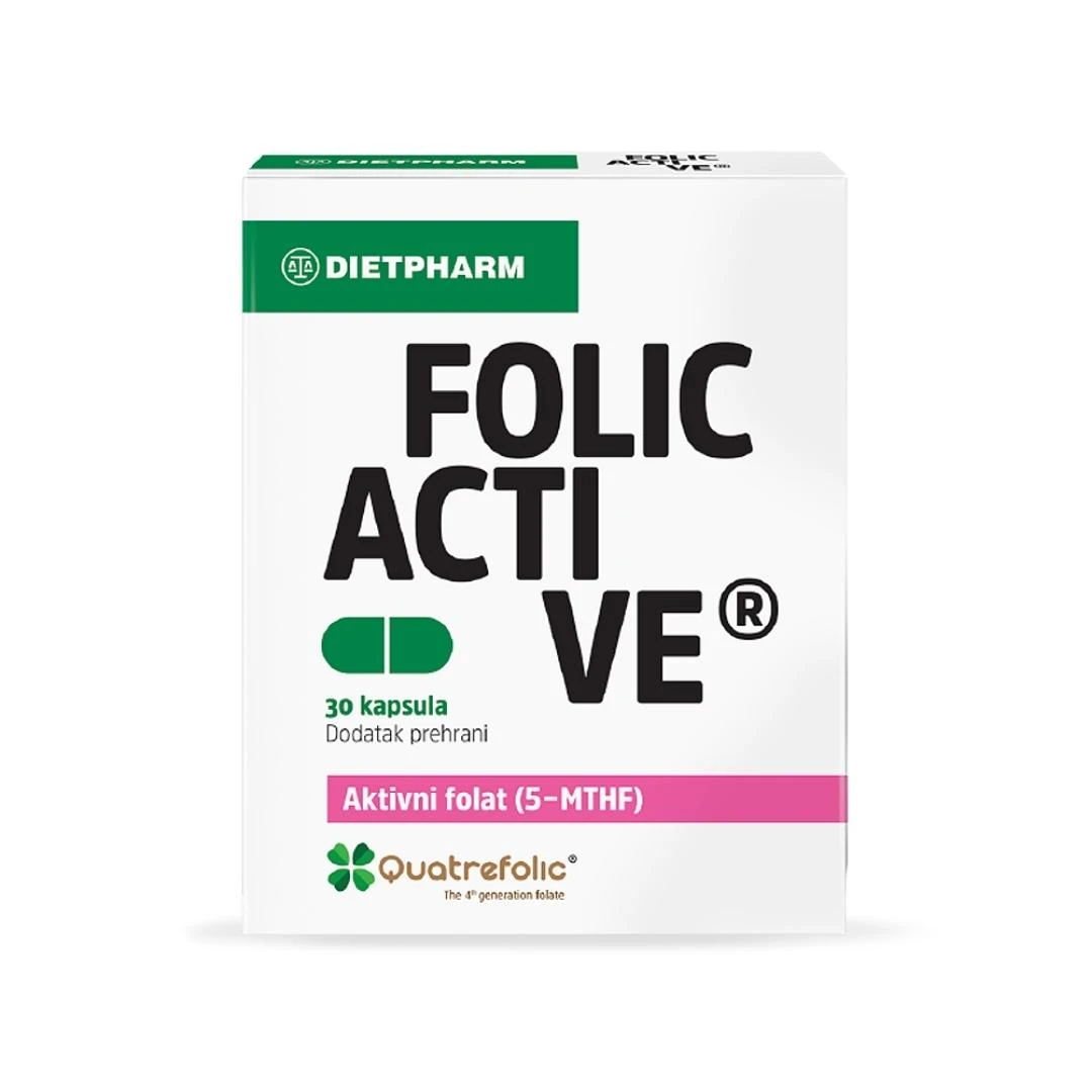 DIETPHARM Folic Active® Folna Kiselina 30 Kapsula Vitamin B9, | eApoteka