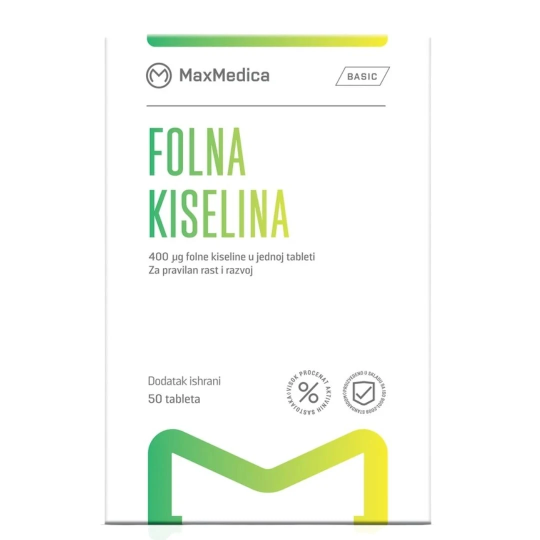 MaxMedica Folna Kiselina 400 mcg 50 Tableta, | eApoteka