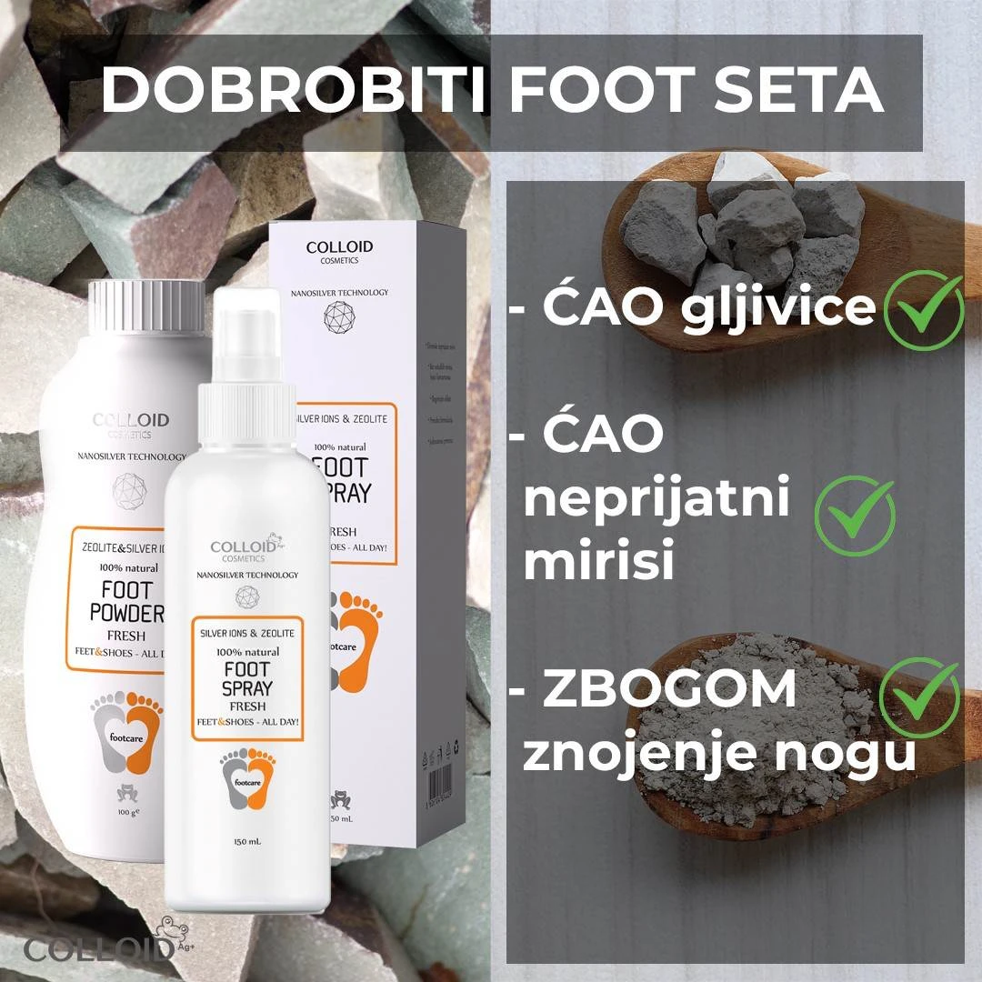 COLLOID FOOT SPRAY 100% Natural 150 mL; Sprej za Negu Stopala, | eApoteka