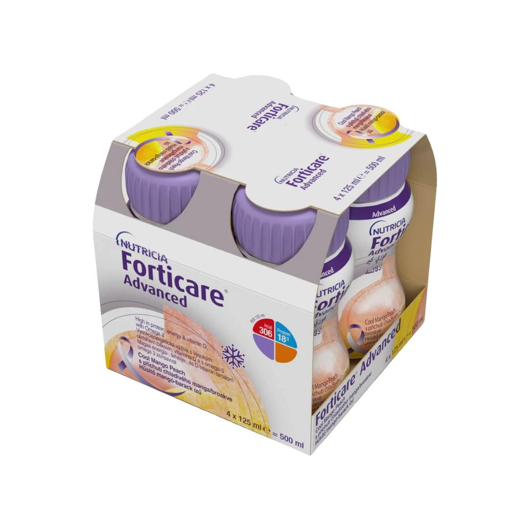 NUTRICIA Forticare® Advanced Cool Mango i Breskva 4x125 mL, | eApoteka