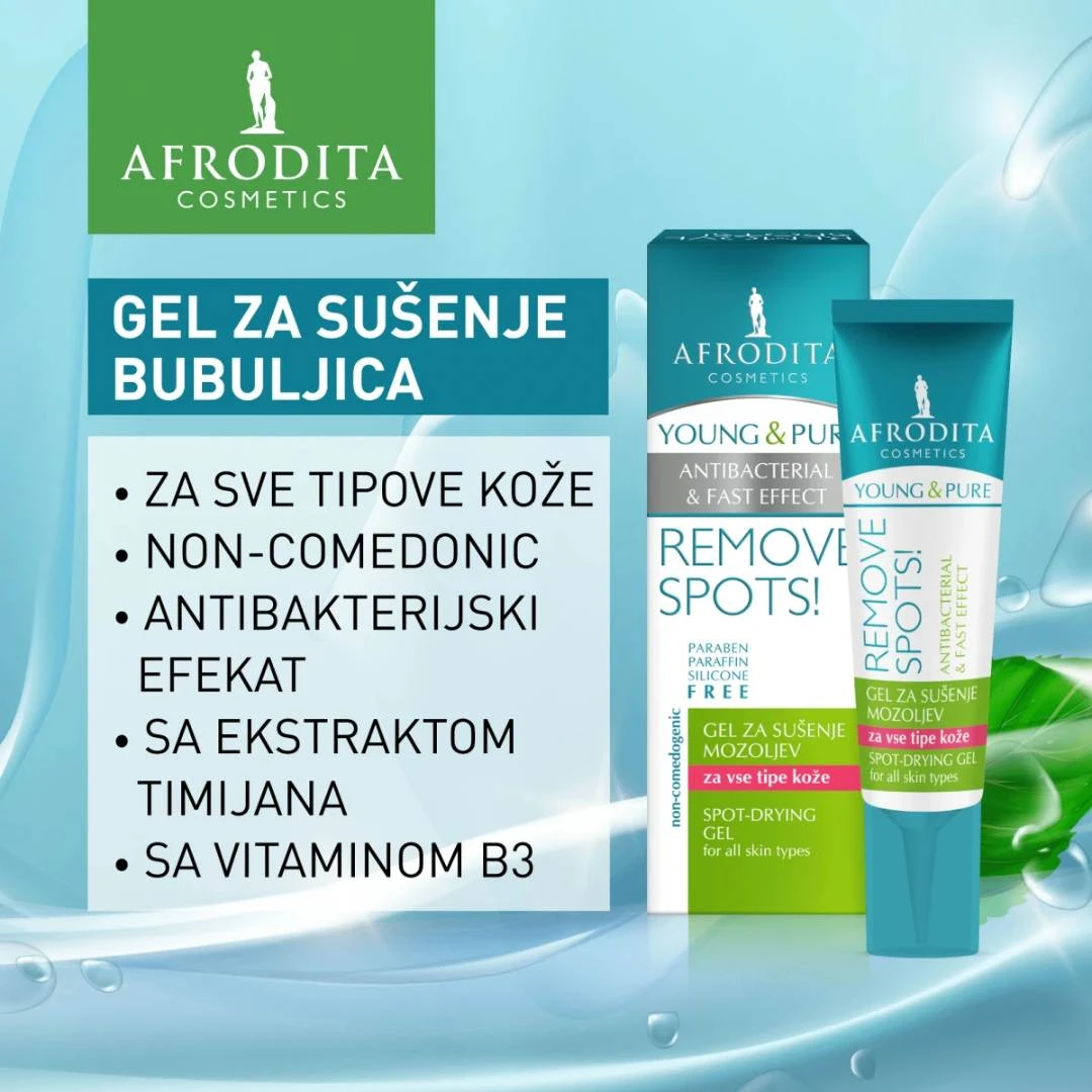 AFRODITA Young & Pure Gel za Isušivanje Bubuljica 15 mL, | eApoteka