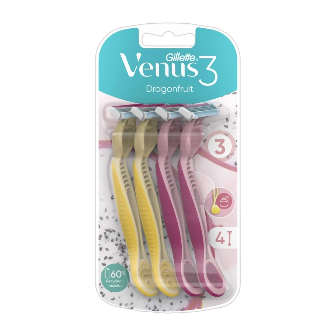 Gillette® Venus3 Jednokratni Brijač Dragonfruit 4 Brijača, | eApoteka