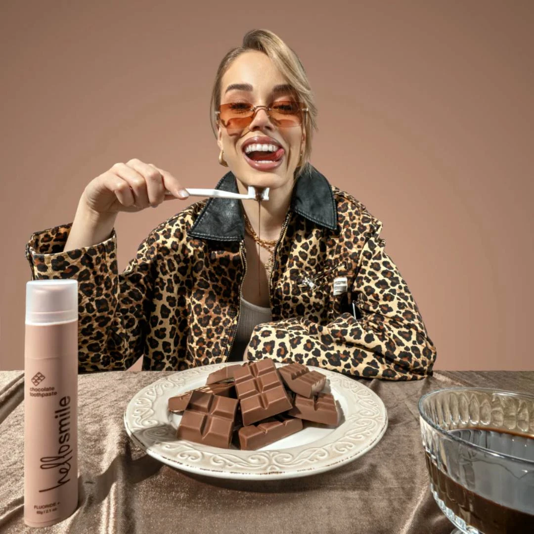 HelloSmile Pasta za Zube Chocolate sa Ukusom Čokolade Braon 60 mL ...