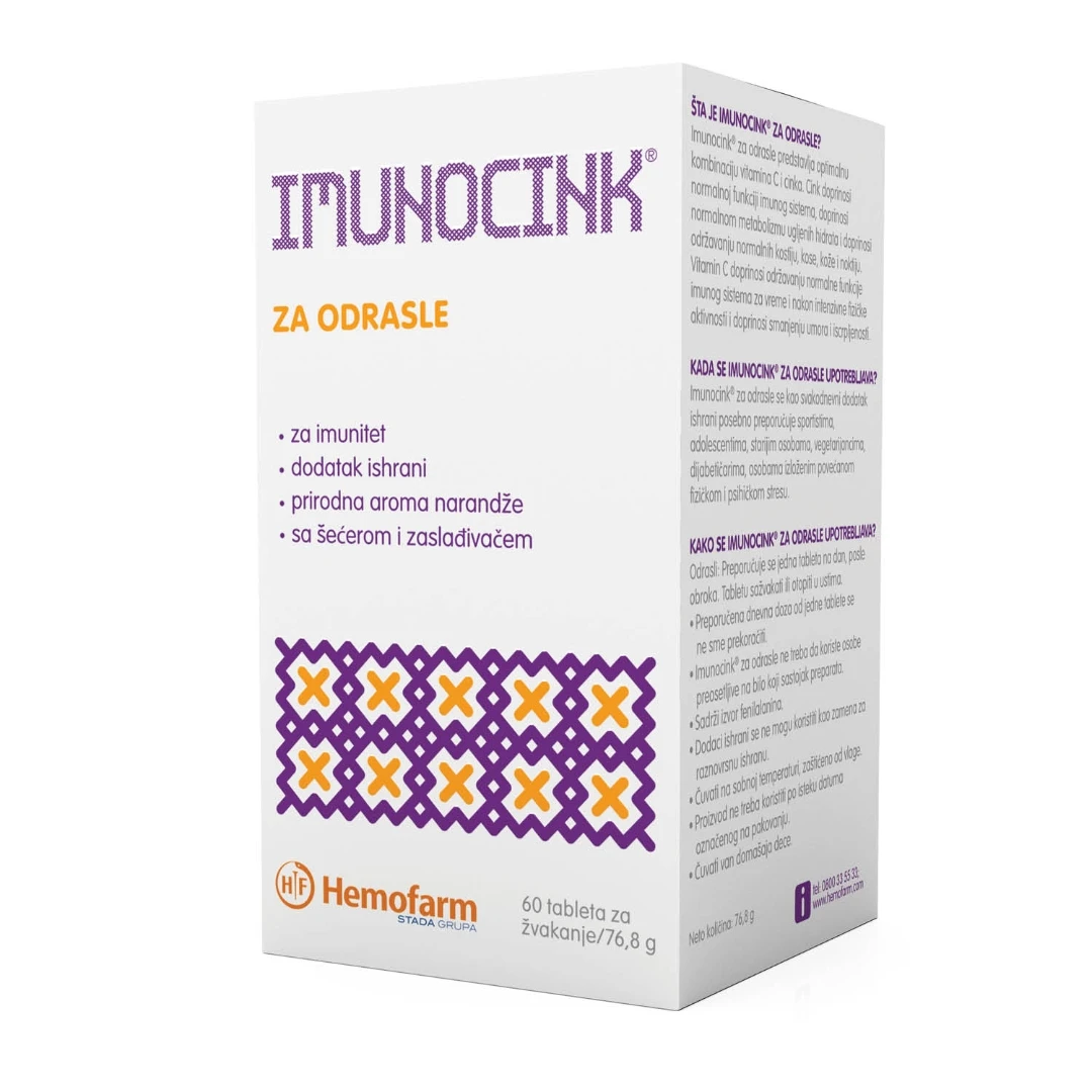 HEMOFARM ImunoCink® za Odrasle 60 Tableta, | eApoteka